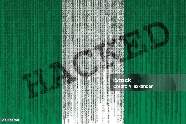 Data Hacked Nigeria Flag Nigeria Flag With Binary Code Stock Photo ... Data Hacked Nigeria Flag Nigeria Flag With Binary Code Stock Photo ...
