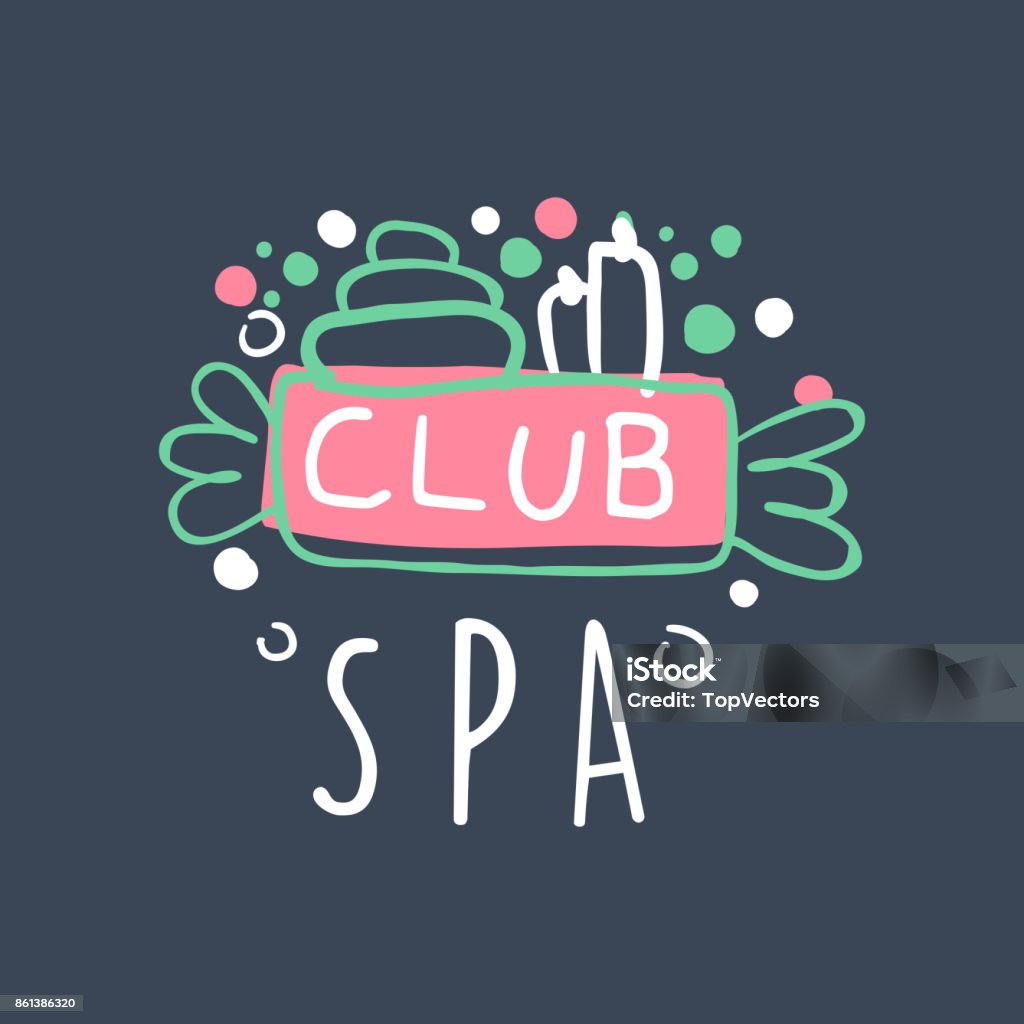 Spa 俱樂部標誌設計健身瑜伽中心手工繪製向量圖的象徵向量圖形及更多商店圖片 商店 商標 大自然 Istock