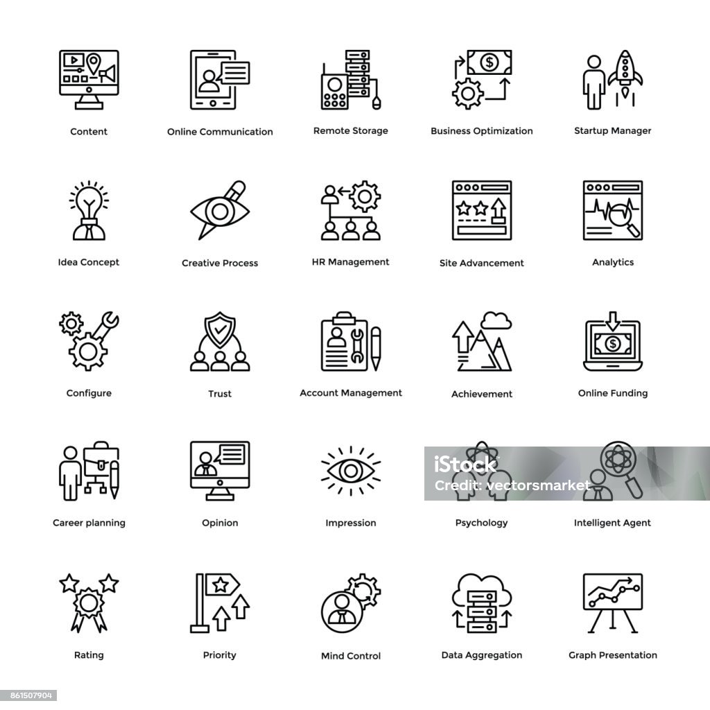 Project Management Line Vector Icons Set 16 Stock Illustration ... Project Management Line Vector Icons Set 16 Stock Illustration ...