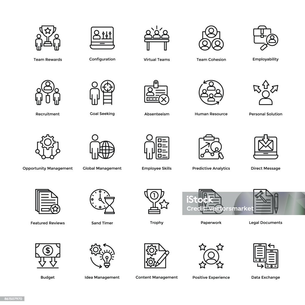 Project Management Line Vector Icons Set 4 Stock Illustration ... Project Management Line Vector Icons Set 4 Stock Illustration ...