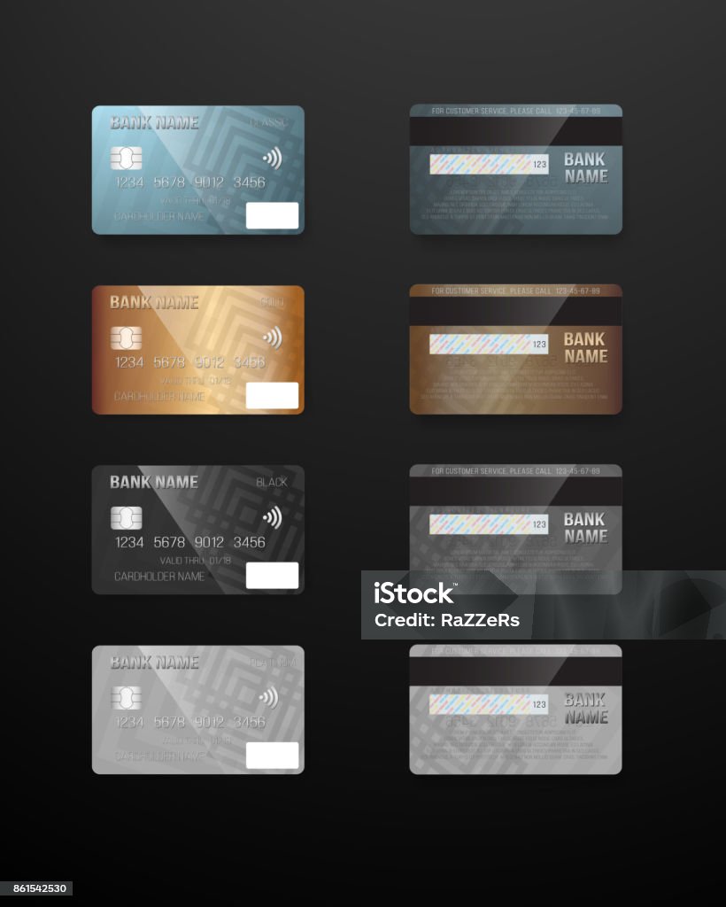 Vector Realistic Credit Card Template Set Bank Card Mockup Stock ... Vector Realistic Credit Card Template Set Bank Card Mockup Stock ...