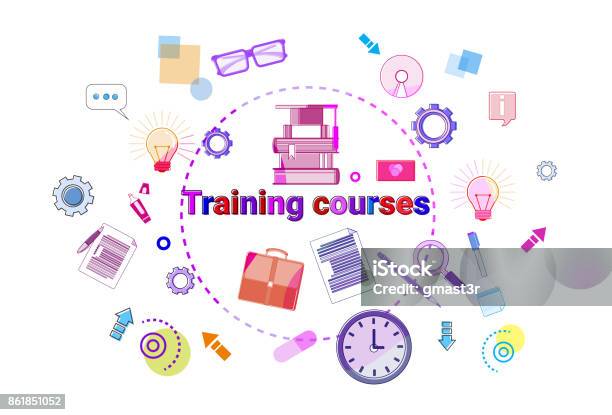 Program Pelatihan Spanduk Konsep Elearning Pendidikan Online Ilustrasi