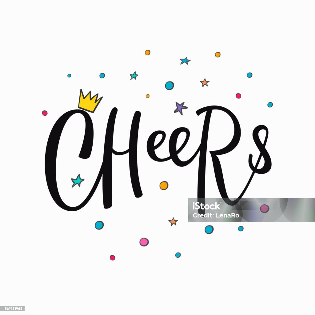 Happy Birthday Party Lettering Typography Stock Illustration Download