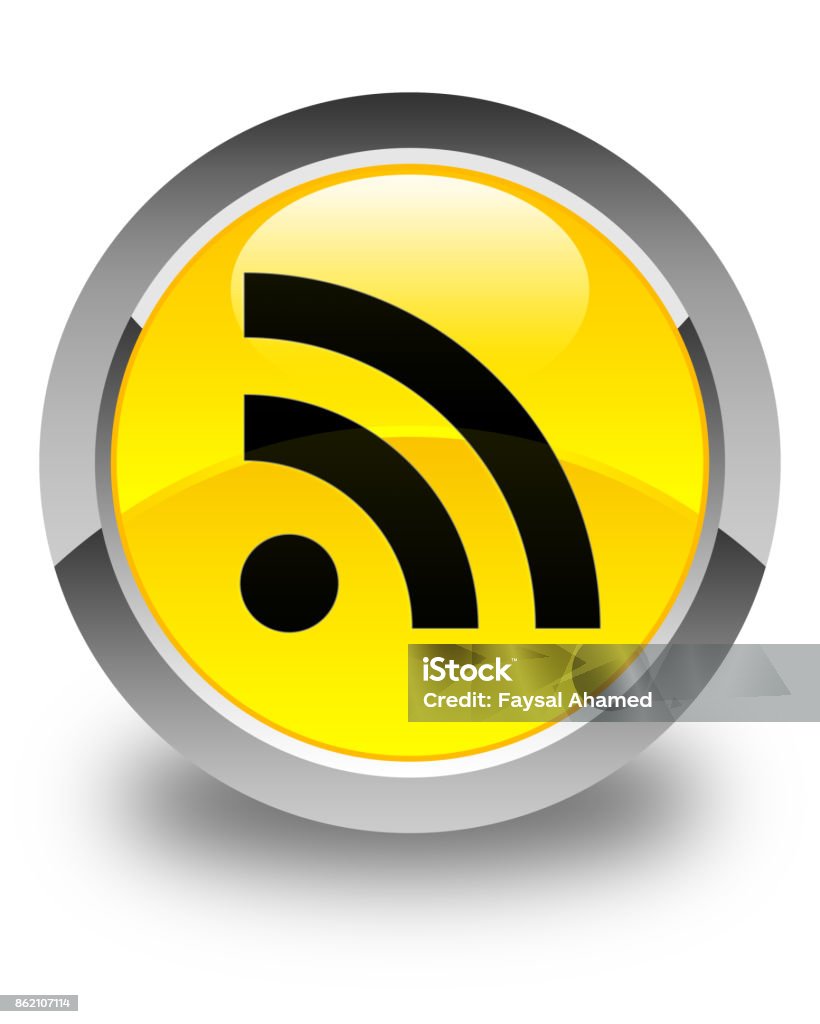 Rss アイコン光沢のある黄色い丸いボタン Rssのベクターアート素材や画像を多数ご用意 Rss アイコン アメリカ合衆国