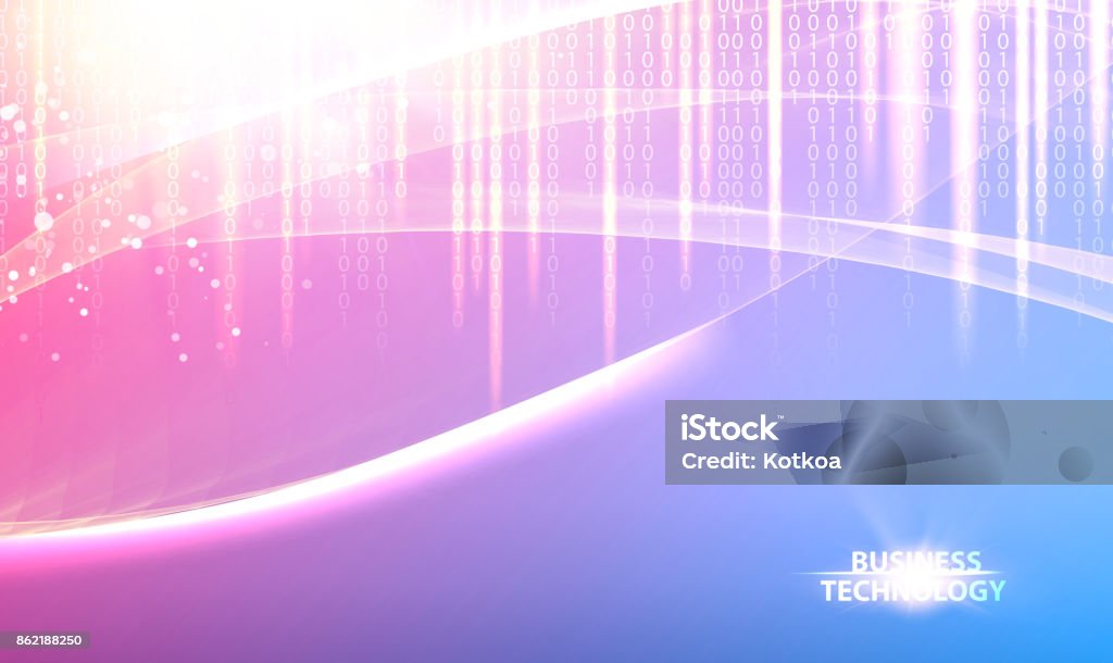 Binary Code Flow Stock Illustration Download Image Now Abstract