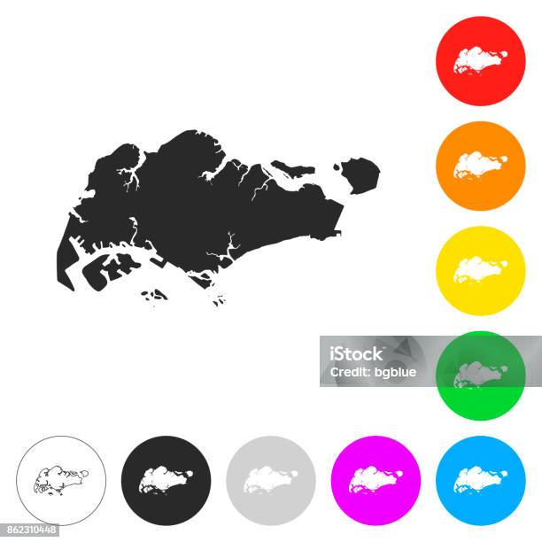 Peta Singapura Ikon Datar Pada Tombol Warna Yang Berbeda Ilustrasi Stok ... Peta Singapura Ikon Datar Pada Tombol Warna Yang Berbeda Ilustrasi Stok ...