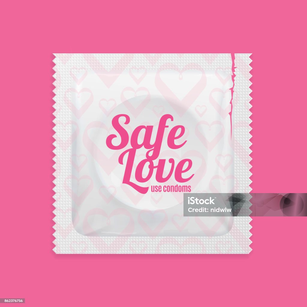Realistic 3d Detailed Condoms Package Safe Love Concept Vector Stock