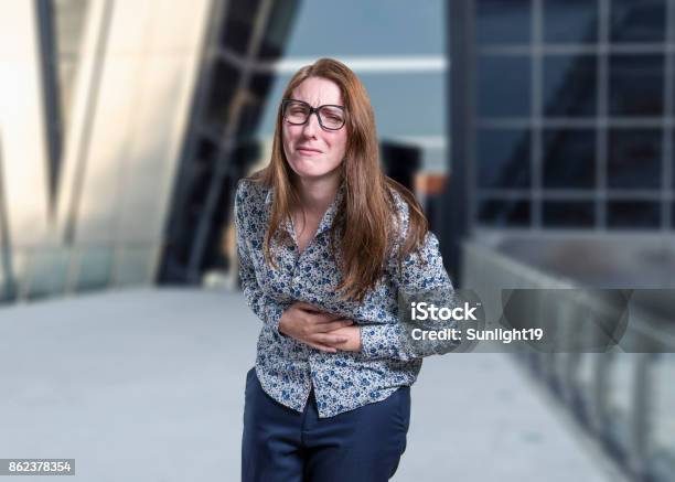 Pretty Young Happy Business Woman Stomach Ache With Glasses Stock Photo ... Pretty Young Happy Business Woman Stomach Ache With Glasses Stock Photo ...