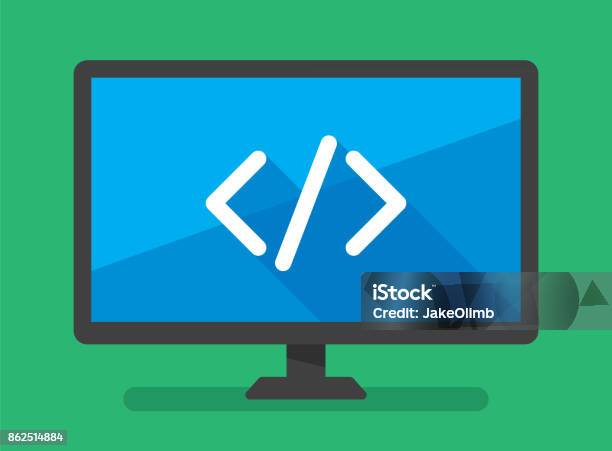 Html 브래킷 컴퓨터 Java 프로그래밍 언어에 대한 스톡 벡터 아트 및 기타 이미지 Java 프로그래밍 언어 Html 개발 Istock