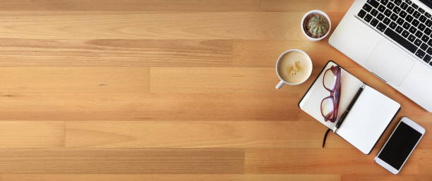 Free Stock Photo of Desktop Computer on Wooden Desk | Download Free ...