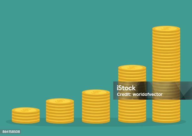 Icône De Piles De Pièce Dor Sous Forme De Diagramme Symbole Du Signe