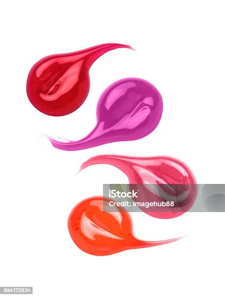 Lip Gloss 흰색 바탕에 그림자와 0명에 대한 스톡 사진 및 기타 이미지 0명 다중 색상 디자인 Istock