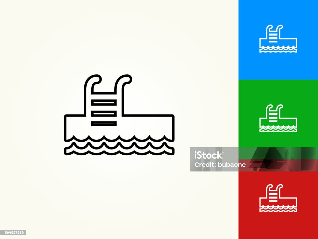 Ilustración de Piscina Escalera Negro Trazo Lineal Icono y más Vectores ... Ilustración de Piscina Escalera Negro Trazo Lineal Icono y más Vectores ...
