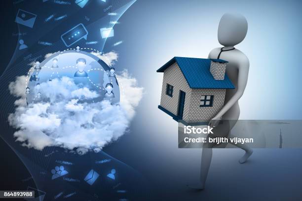3 D 남자 쥠 하우스 건축에 대한 스톡 사진 및 기타 이미지 건축 건축가 금융 Istock