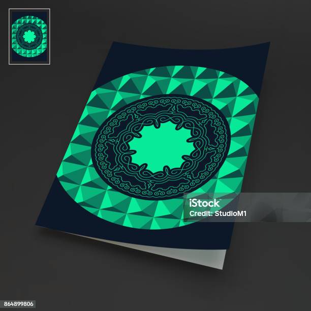 Templat Sampul Buku Catatan Desain Tradisional Oriental Ilustrasi