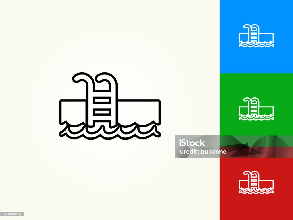 Ilustración de Piscina Escalera Negro Trazo Lineal Icono y más Vectores ... Ilustración de Piscina Escalera Negro Trazo Lineal Icono y más Vectores ...