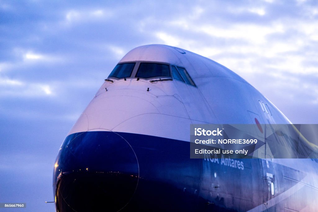 Eine Riesige Boeing 747 Flugzeug Eines Der Weltweit Schönsten Flugzeuge
