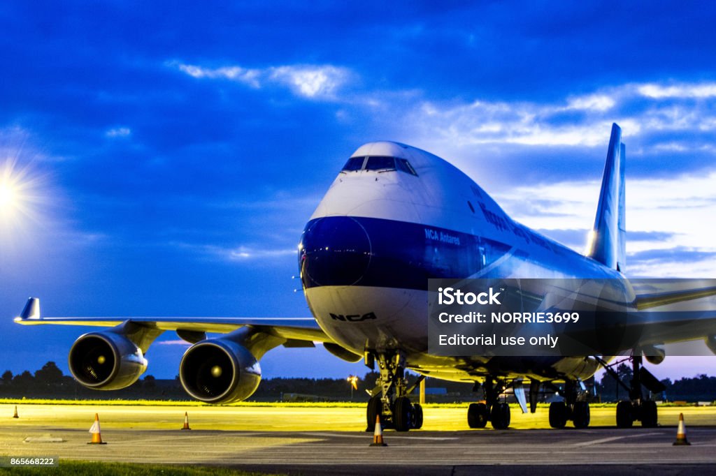 Eine Riesige Boeing 747 Flugzeug Eines Der Weltweit Schönsten Flugzeuge