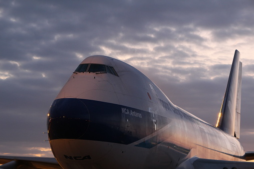 Eine Riesige Boeing 747 Flugzeug Eines Der Weltweit Schönsten Flugzeuge