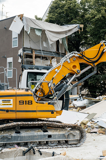 Liebherr R 918 크롤러 굴 삭 기 건설 기계류에 대한 스톡 사진 및 기타 이미지 건설 기계류 건설 산업 건축