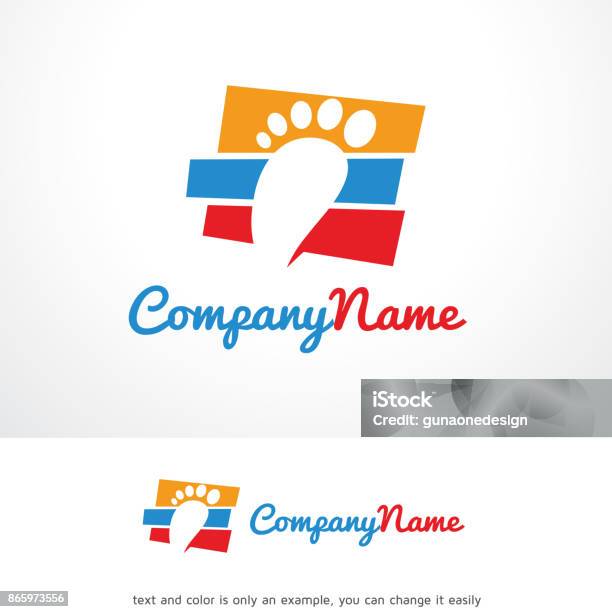 Warna Foot Symbol Template Desain Vektor Lambang Konsep Desain Simbol Kreatif Ikon Ilustrasi