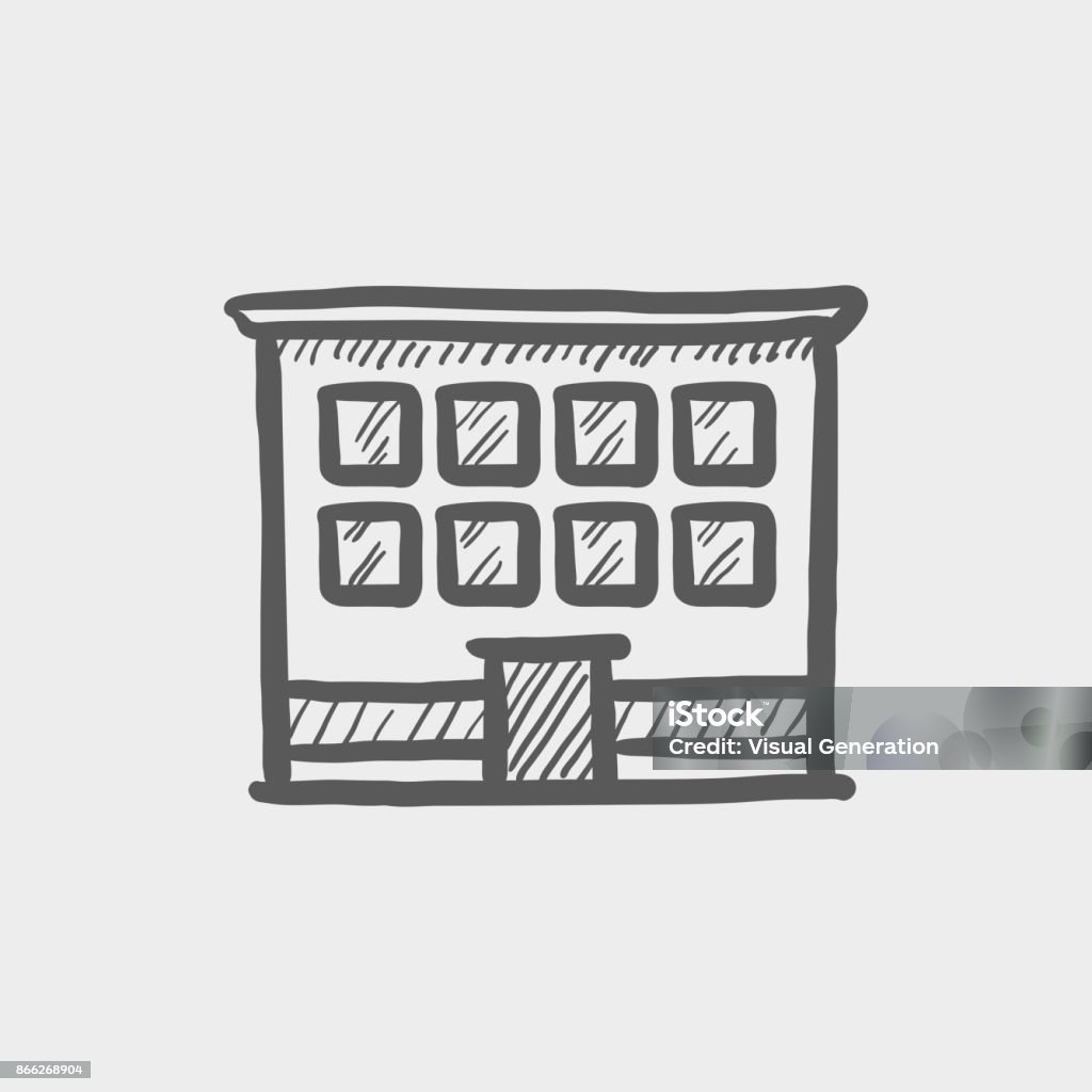 Office Membangun Sketsa Dengan Tangan Digambar Ikon Doodle Ilustrasi