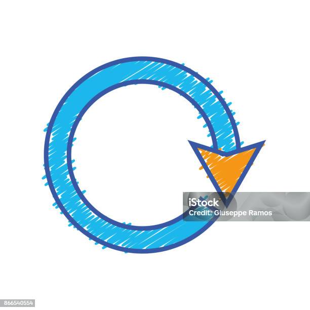 Color Arrow Circle Sign Loading Progress Stock Illustration - Download ... Color Arrow Circle Sign Loading Progress Stock Illustration - Download ...