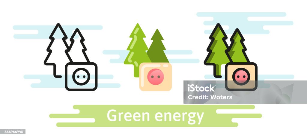 Icône De Lénergie Verte Et Renouvelable Symbole De Vecteur Eco Vecteurs