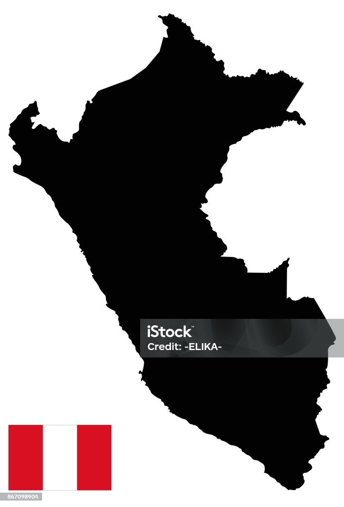 Ilustración De Bandera Y Mapa De Perú Y Más Vectores Libres De Derechos