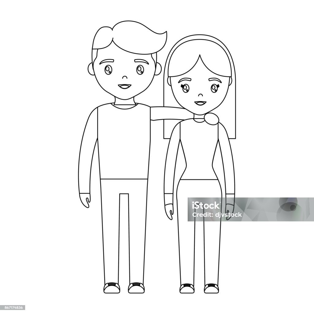 Happy Couple Icon Stock Illustration Download Image Now Adult