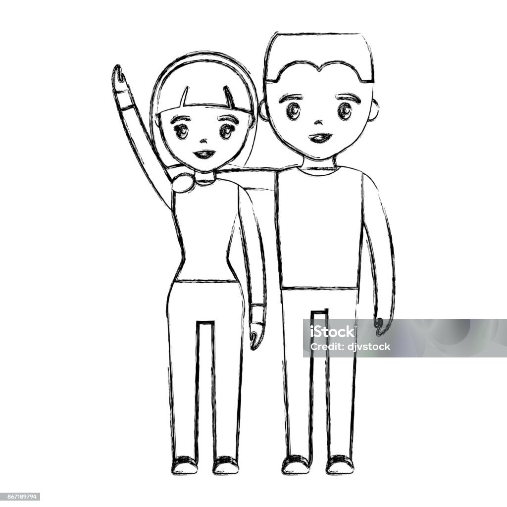 Happy Couple Icon Stock Illustration Download Image Now Adult