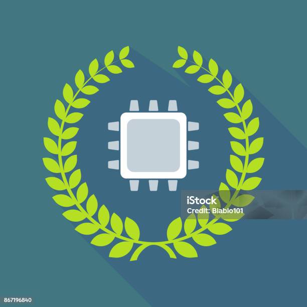 Cpu와 긴 그림자 월계관 0명에 대한 스톡 벡터 아트 및 기타 이미지 0명 Cpu 그림자 Istock