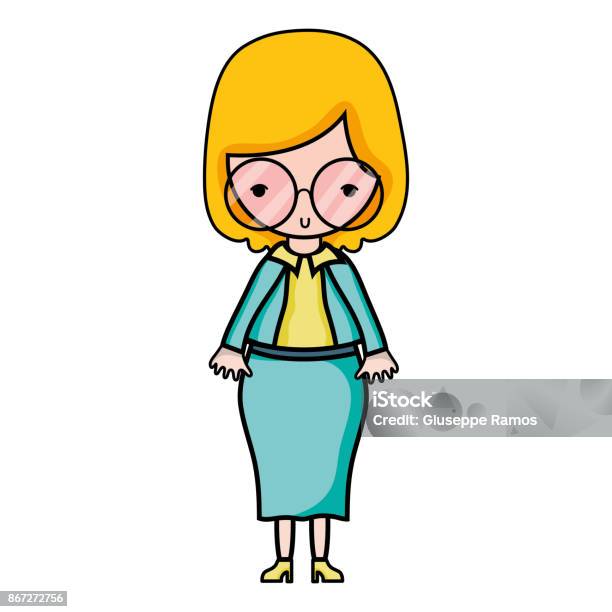 Wanita Dengan Gaya Rambut Dan Desain Pakaian Elegan Ilustrasi Stok
