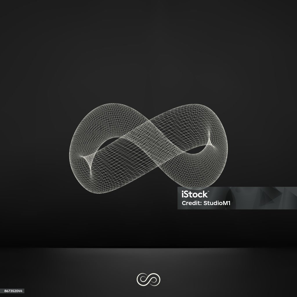 Infinity Symbol Abstract 3d Design Element Emblem Icon 3d Connection