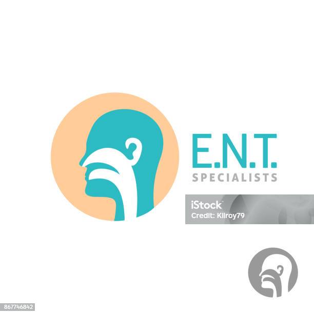 Ent 기호 템플릿입니다 귀 코 목 구멍 머리 실루엣 로그인 이비인후과의사에 대한 스톡 벡터 아트 및 기타 이미지 이비인후과
