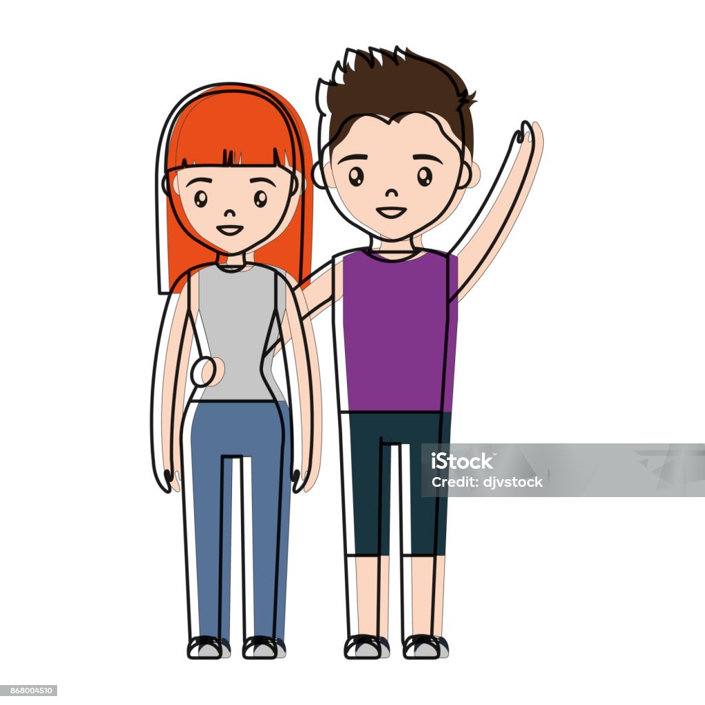 Happy Couple Icon Stock Illustration Download Image Now Adult
