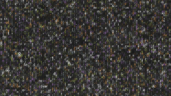 Developer Programming Codejavascript Abstract Computer Script Random Parts Of Program Code Stock