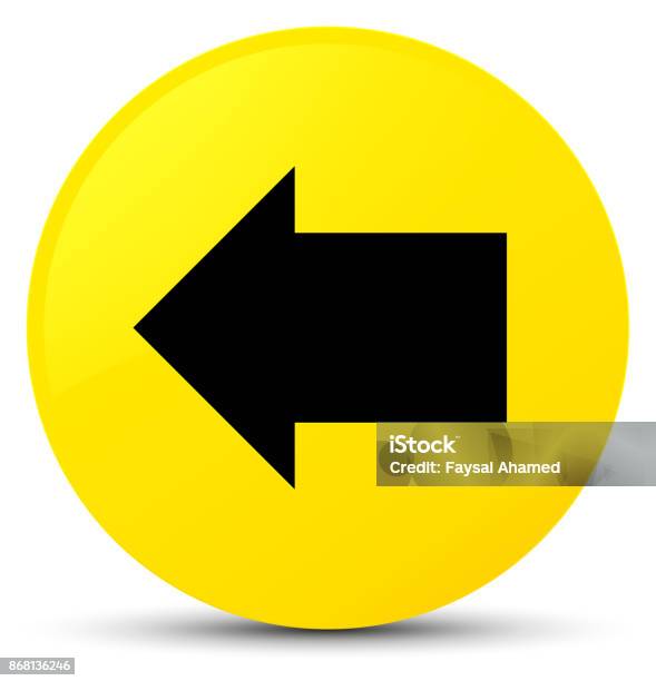 Back Arrow Icon Yellow Round Button Stock Illustration - Download Image ... Back Arrow Icon Yellow Round Button Stock Illustration - Download Image ...