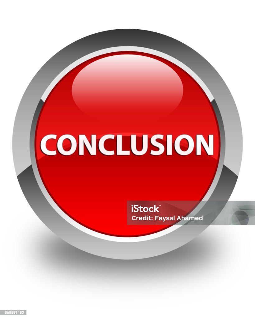 Conclusion Glossy Red Round Button Stock Illustration - Download Image ... Conclusion Glossy Red Round Button Stock Illustration - Download Image ...