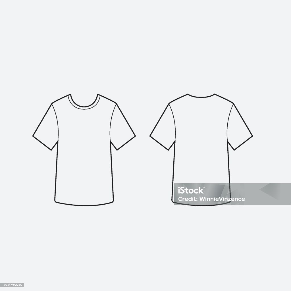 Boş Tshirt Şablon Vektör Stok Vektör Sanatı And Boş Fiziksel özellikler