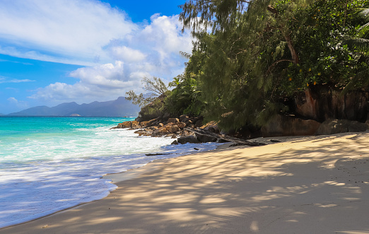 Photo Libre De Droit De Soleil Plage Anse Au Seychelles Partie