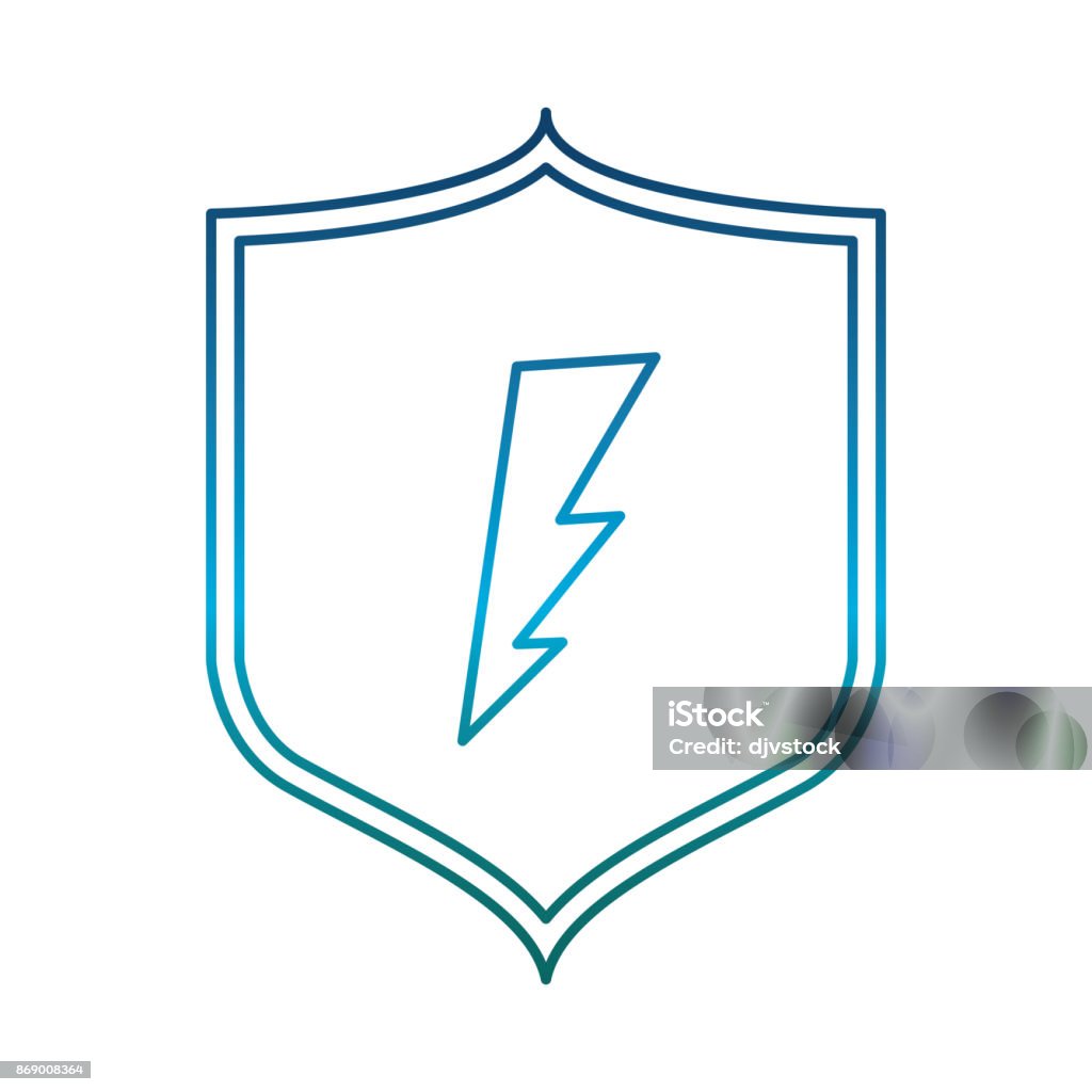 Ilustración de Escudo Con El Icono Del Trueno y más Vectores Libres de ... Ilustración de Escudo Con El Icono Del Trueno y más Vectores Libres de ...