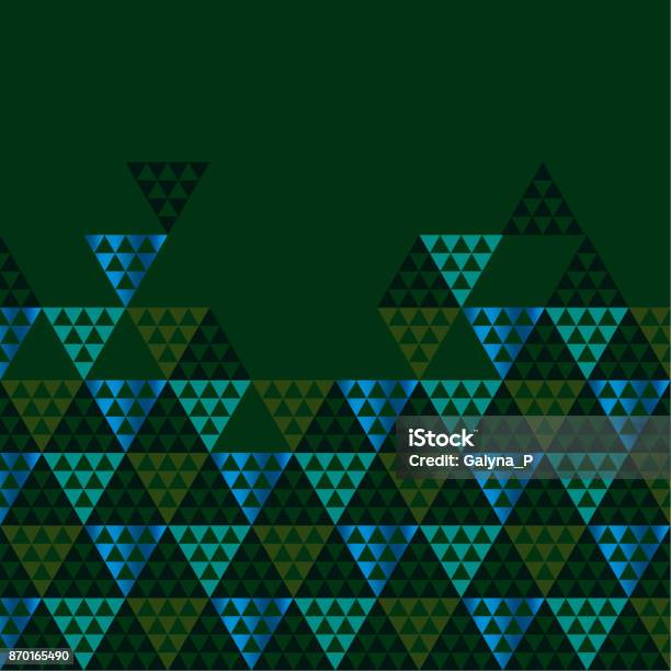 Ilustrasi Vektor Header Hitam Geometri Pola Geometris Segitiga Konsep