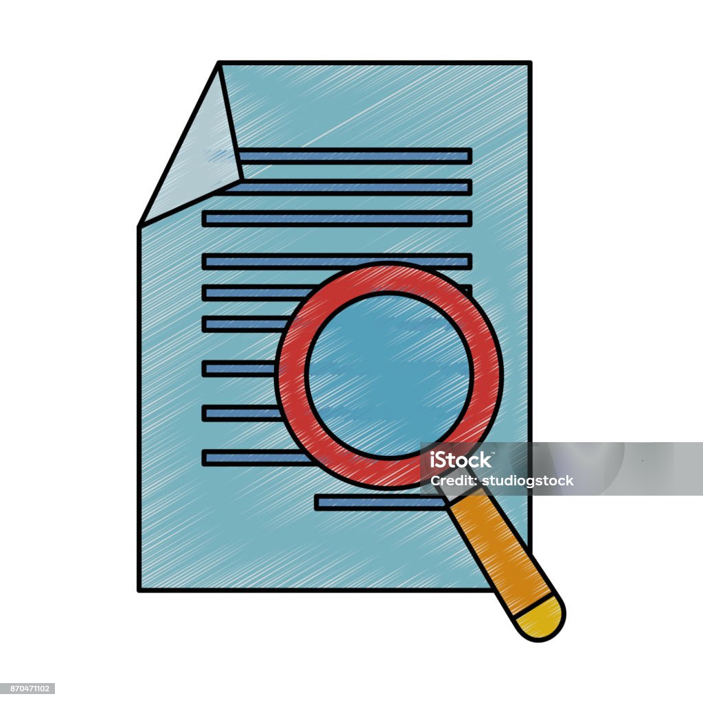 Ilustración de Documento Con Lupa Icono Aislado y más Vectores Libres ... Ilustración de Documento Con Lupa Icono Aislado y más Vectores Libres ...