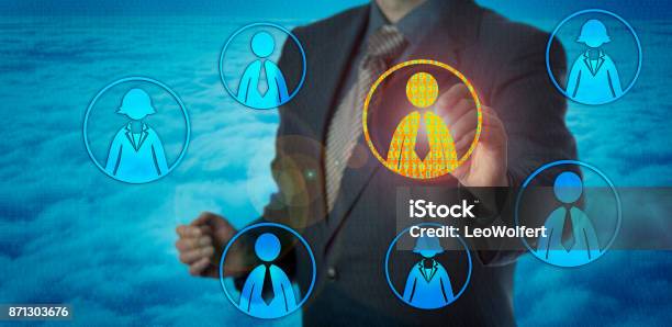 Hiring Manager Sourcing Talent In Cyber Space Stock Photo - Download ... Hiring Manager Sourcing Talent In Cyber Space Stock Photo - Download ...