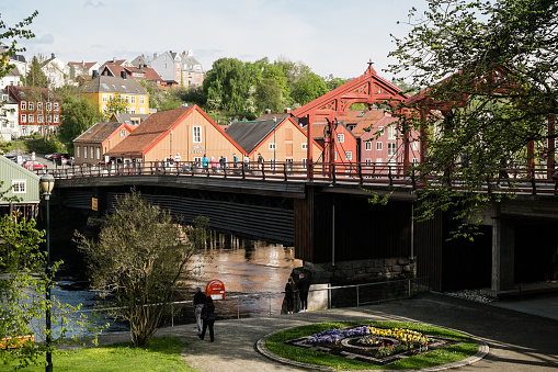 Nidelva 강에 Gamle Bybro의 보기 강에 대한 스톡 사진 및 기타 이미지 강 걷기 고대의 Istock