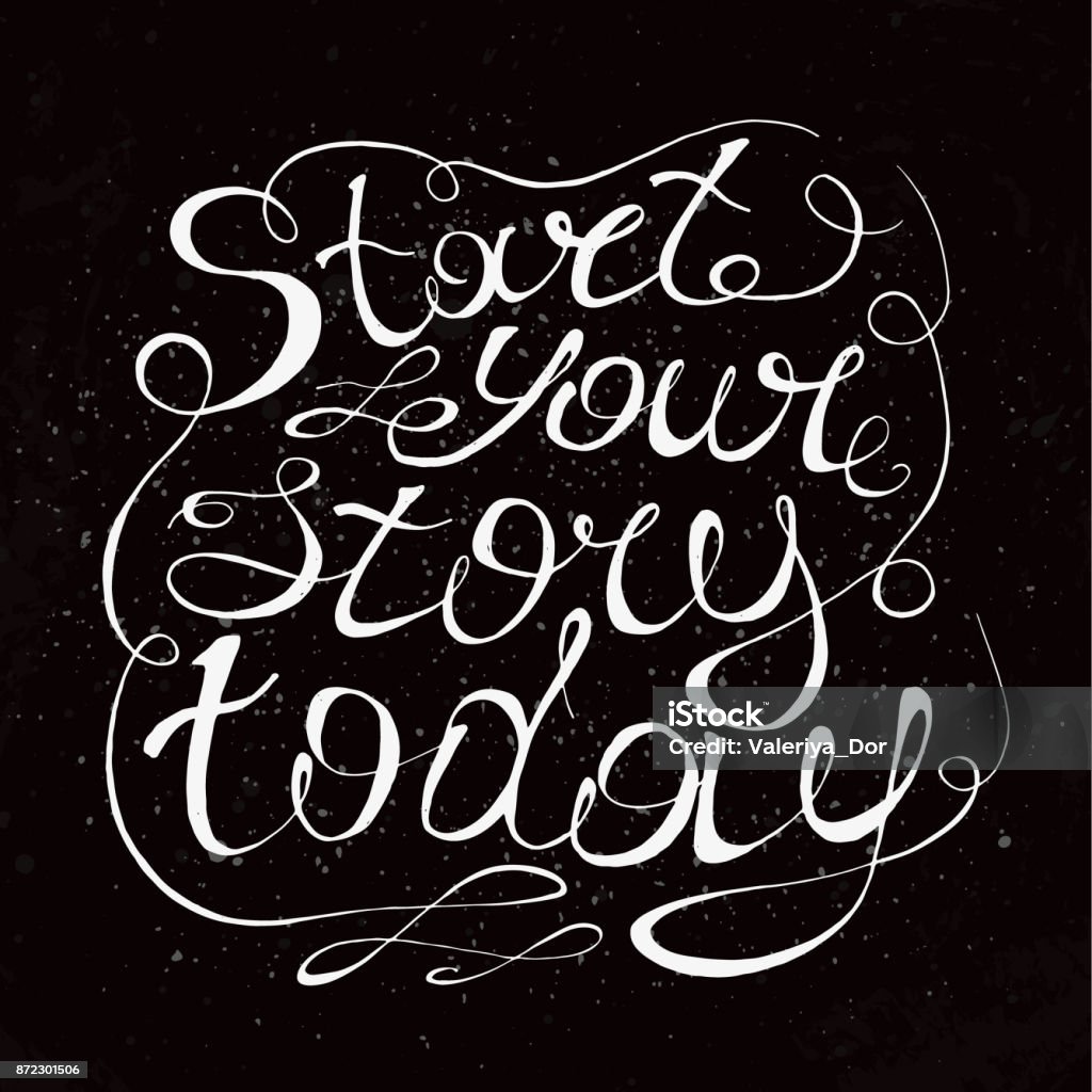Hand Drawn Lettering Design Conceptual Handwritten Phrase Stock