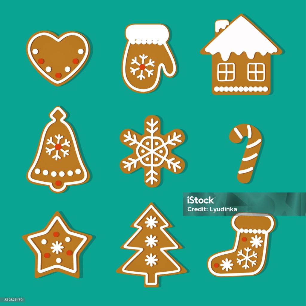 Kue Roti Jahe Natal Ditetapkan Ilustrasi Gaya Datar Vektor Ilustrasi ... Kue Roti Jahe Natal Ditetapkan Ilustrasi Gaya Datar Vektor Ilustrasi ...