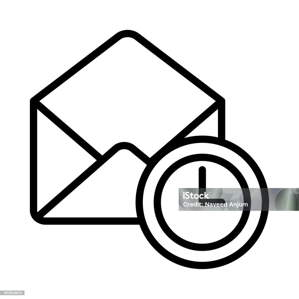 Mail Clock Thin Line Vector Icon Stock Illustration - Download Image ... Mail Clock Thin Line Vector Icon Stock Illustration - Download Image ...