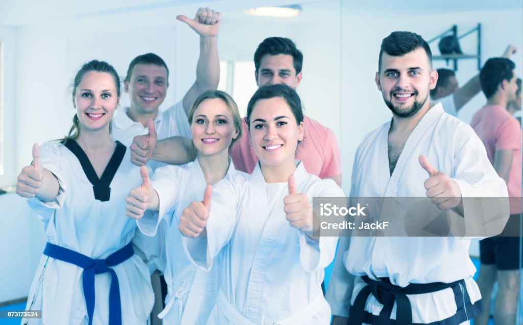 Trainees Expressing Interest In Attending Karate Class Stock Photo ... Trainees Expressing Interest In Attending Karate Class Stock Photo ...